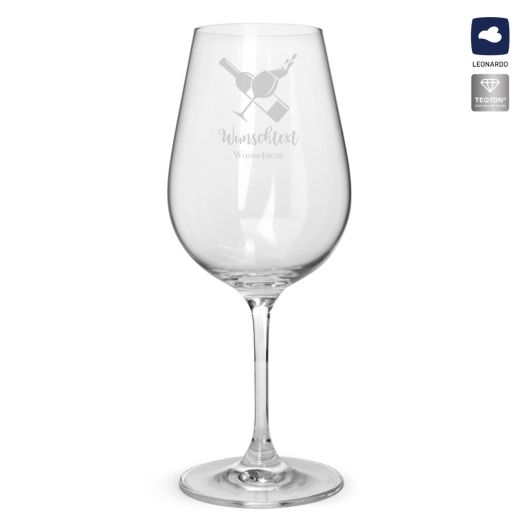 Pahar pentru vin roșu personalizat cu gravură